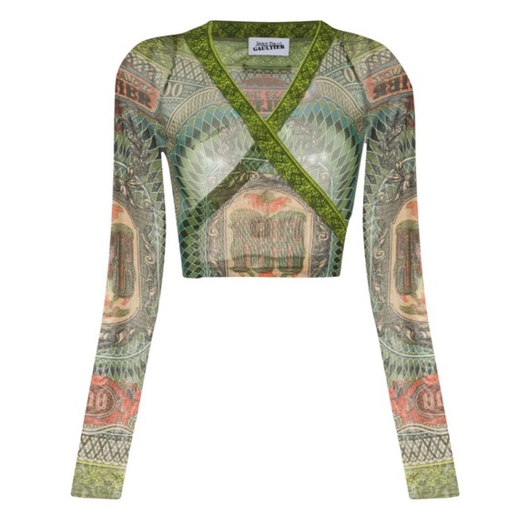 Jean Paul Gaultier | Tops | Jean Paul Gaultier Billet De Banque Wrap ...
